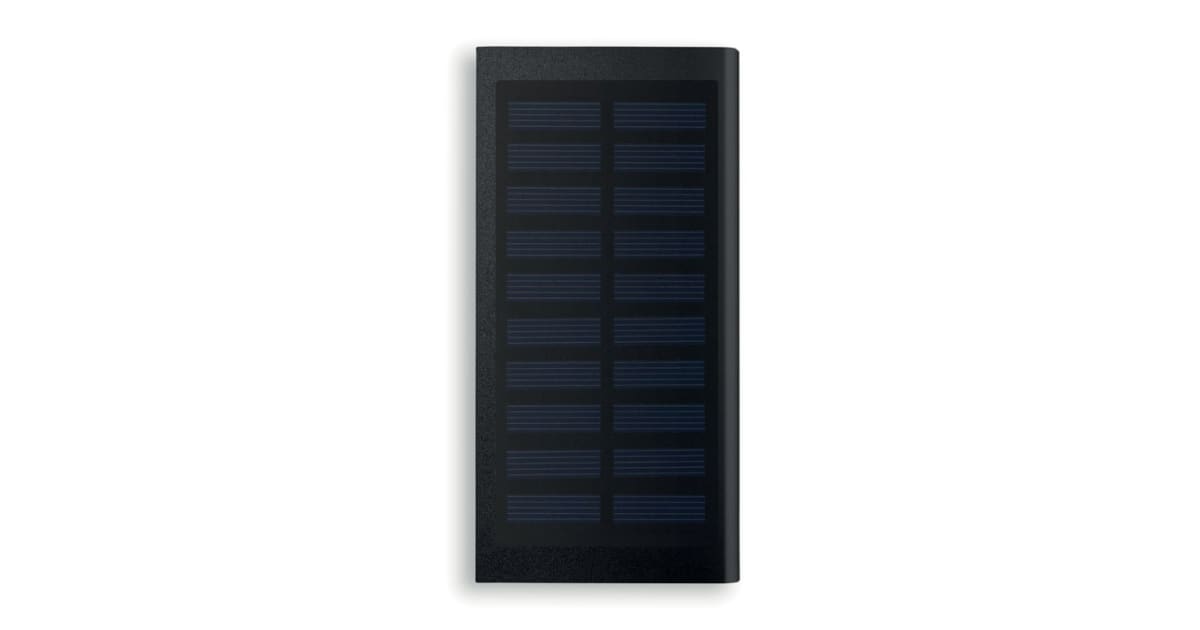 Solcells Powerbank 8000 mAh , Svart - Köp gåvokort & presenter - Charma