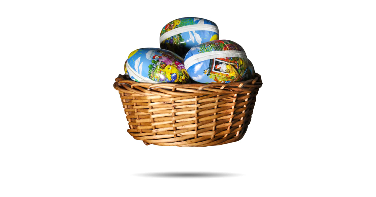 Påskäggskorg med 20 st fyllda påskägg - Köp gåvokort & presenter - Charma