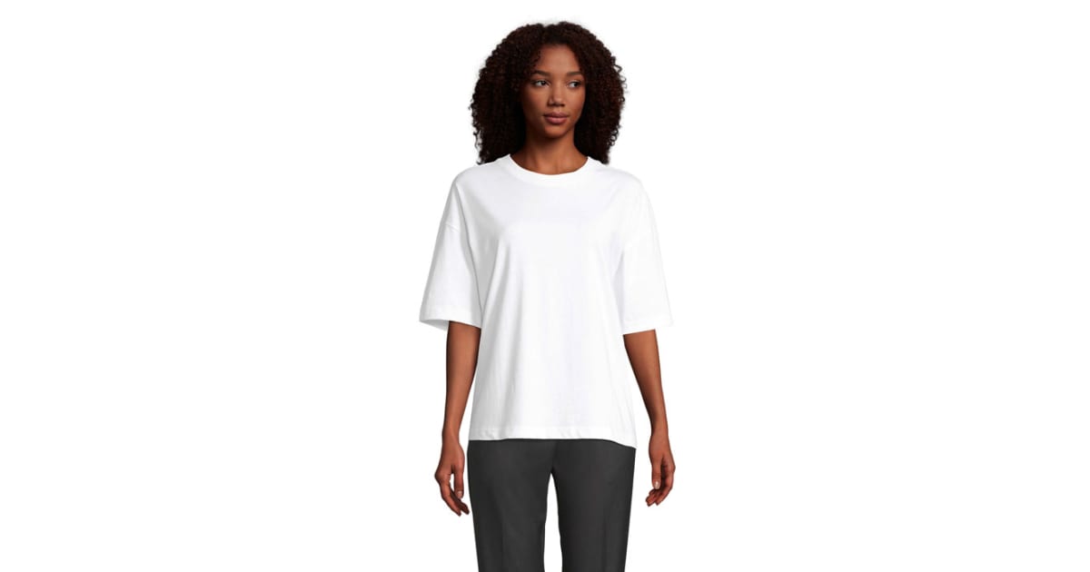 BOXY WOMEN OVERSIZE T-SHIRT, White - M - Köp gåvokort & presenter - Charma
