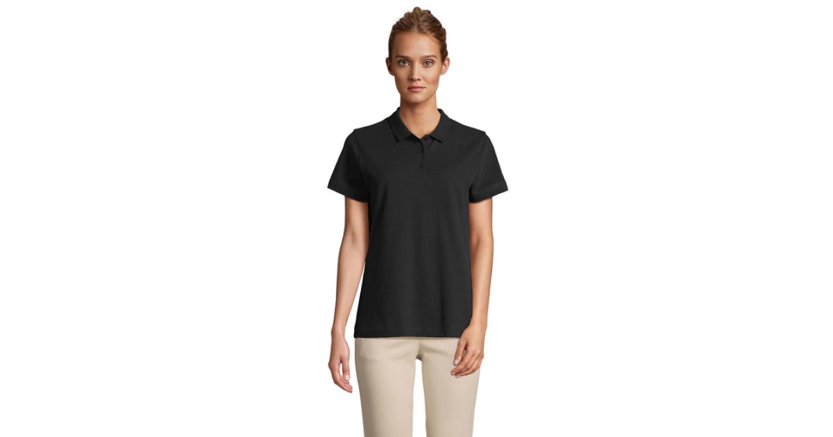 PULSE DAM PIKÉ, Black/Black Opal - L - Köp gåvokort & presenter - Charma