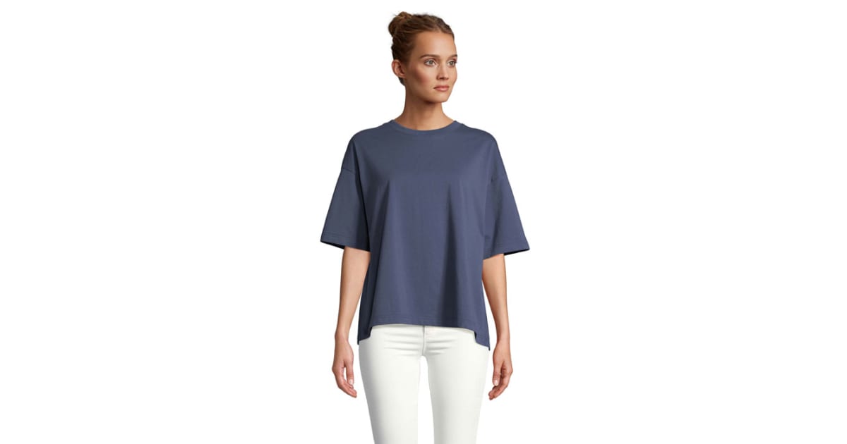 BOXY WOMEN OVERSIZE T-SHIRT, Denim - XL - Köp gåvokort & presenter - Charma
